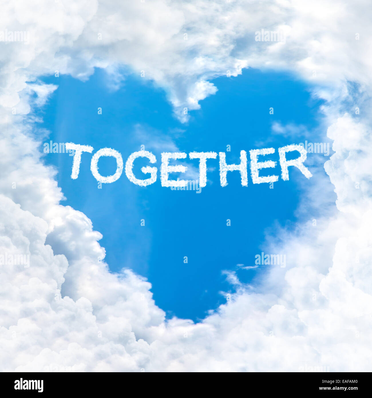 Blue happy together text hi-res stock photography and images - Alamy