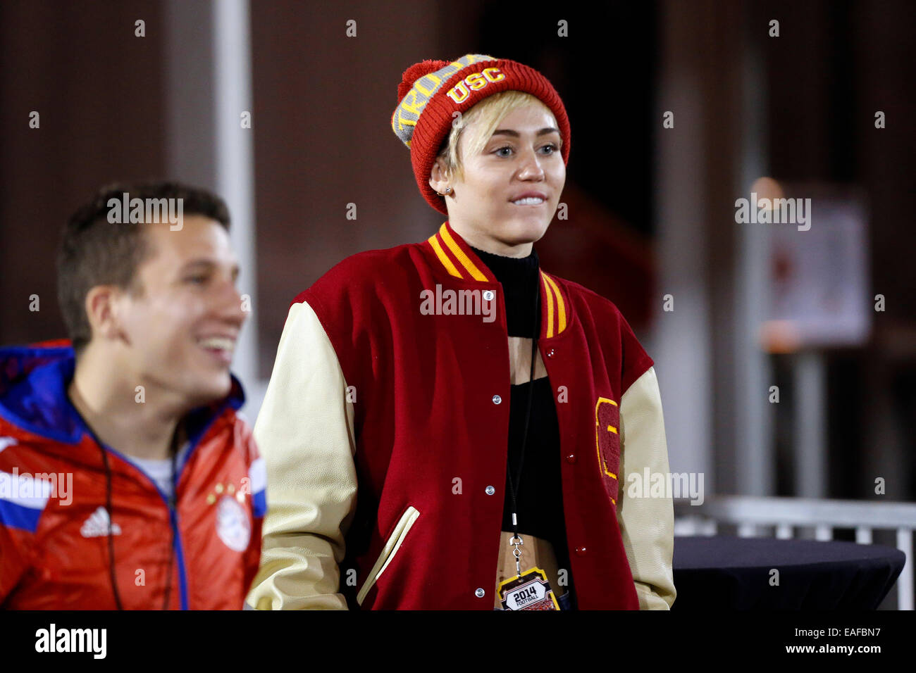 Los Angeles, California, USA. 13th Nov, 2014. Singer Miley Cyrus in ...