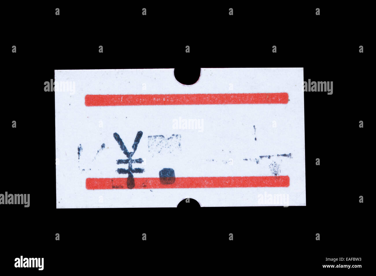 japanese price tag in black background Stock Photo - Alamy