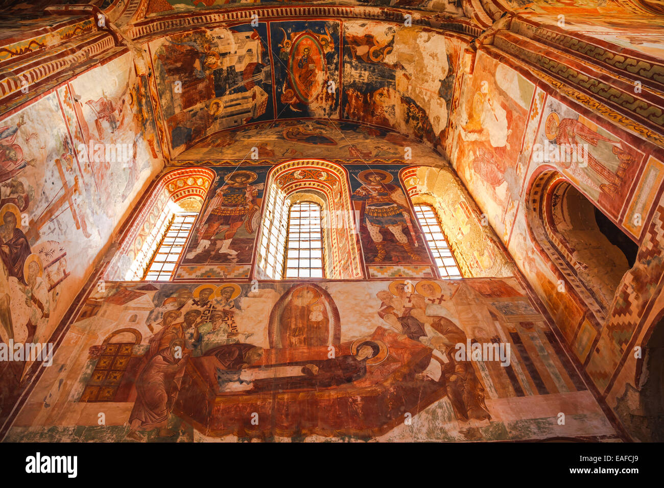 The beautiful fresco inside the church at Gelati Monastery Stock Photo ...