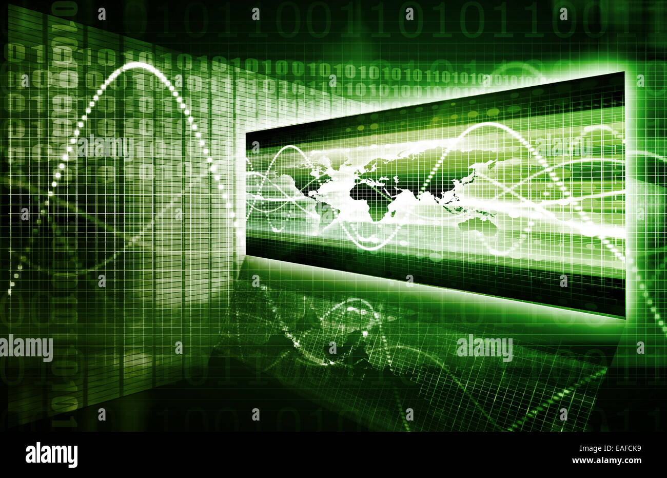 Information Security and Worldwide Data Protection on White Stock Photo ...