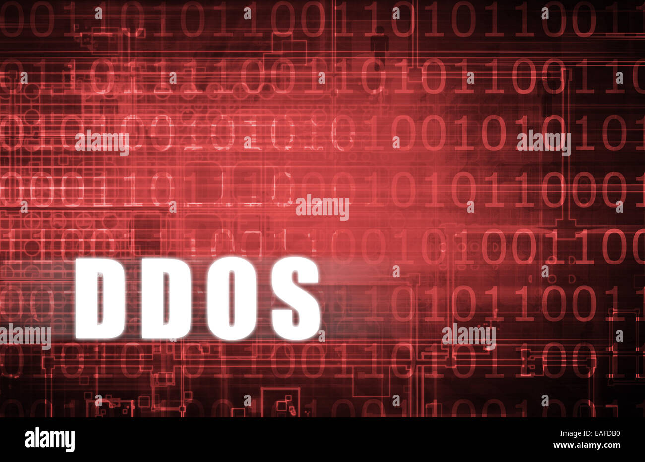 DDOS on a Digital Binary Warning Abstract Stock Photo - Alamy