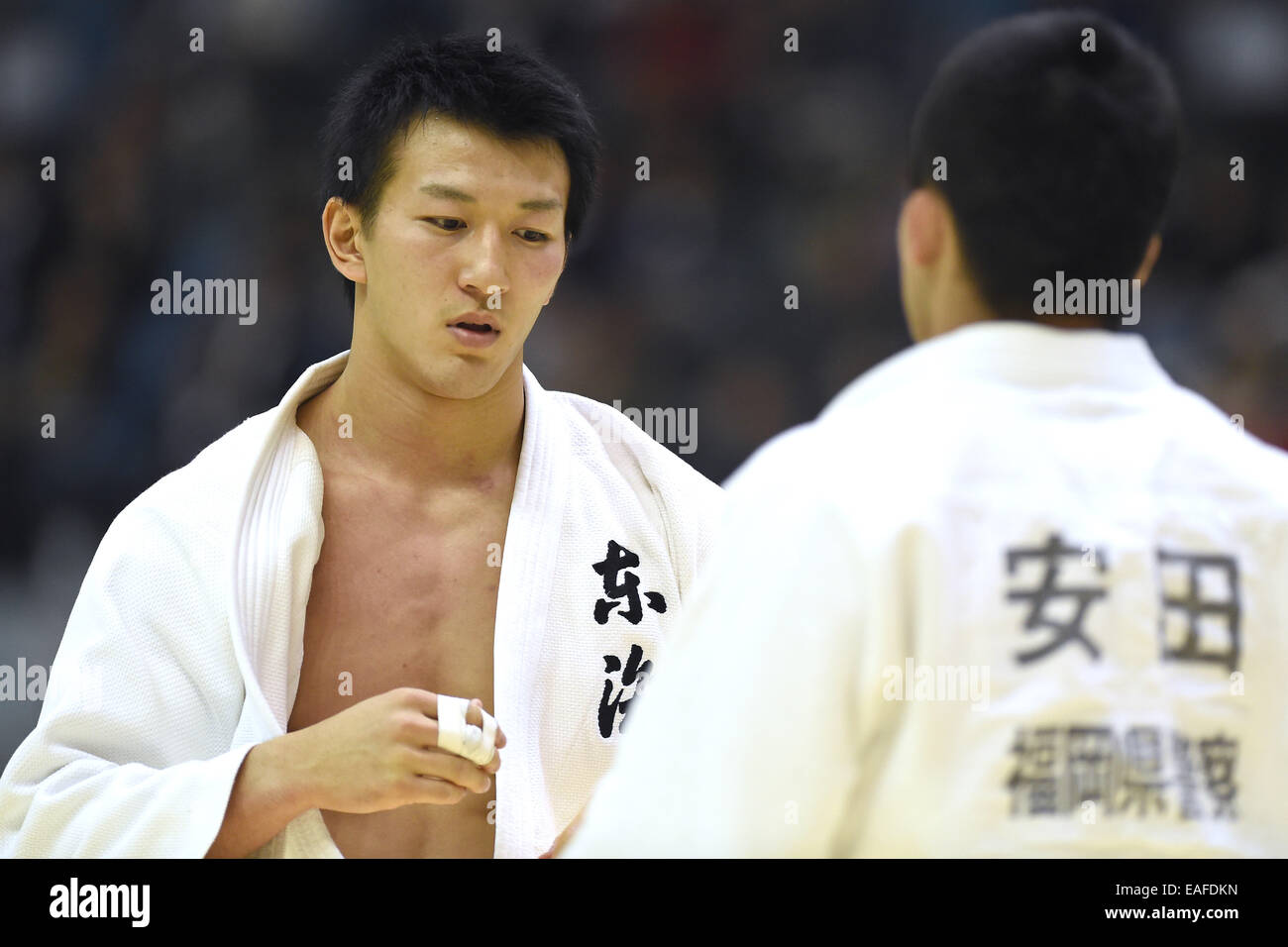 Chiba Port Arena, Chiba, Japan. 8th Nov, 2014. (L-R) Hayato Watanabe, Tomofumi Yasuda, NOVEMBER ...