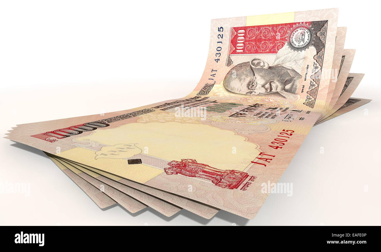 Bunch Of Indian Money 1000 Rupees