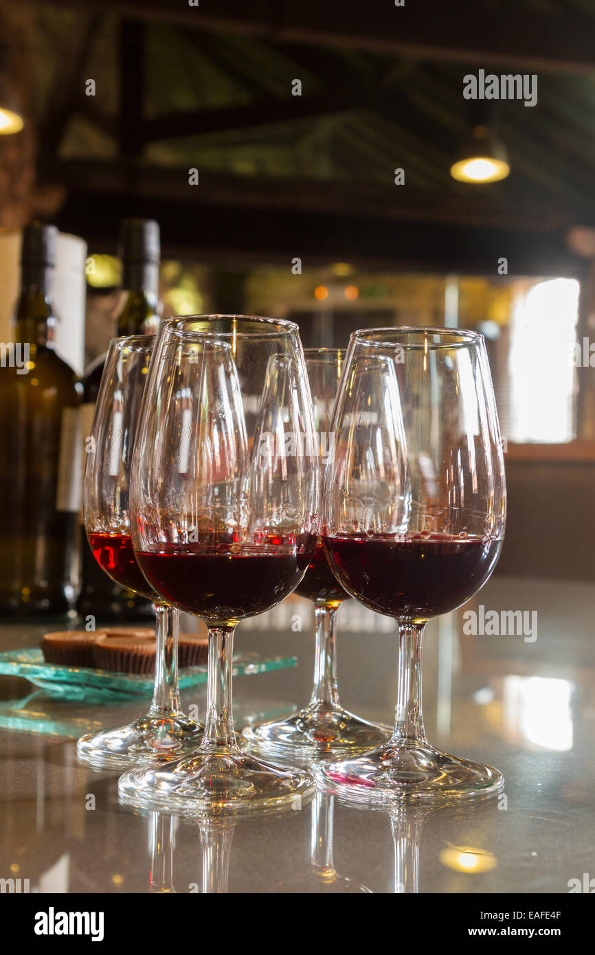 glasses of ruby port wine Stock Photo - Alamy