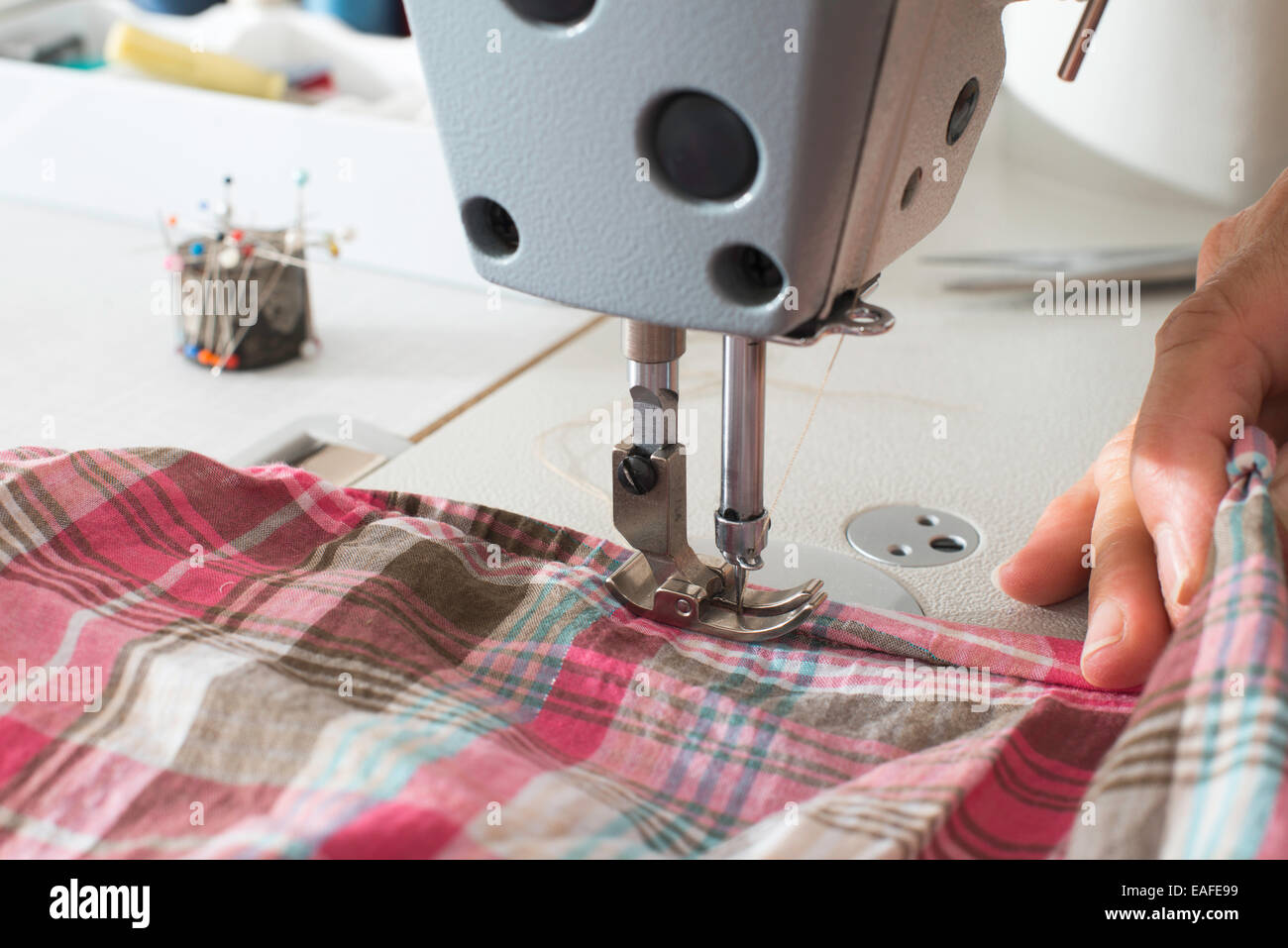 Sewing machine close up Stock Photo - Alamy
