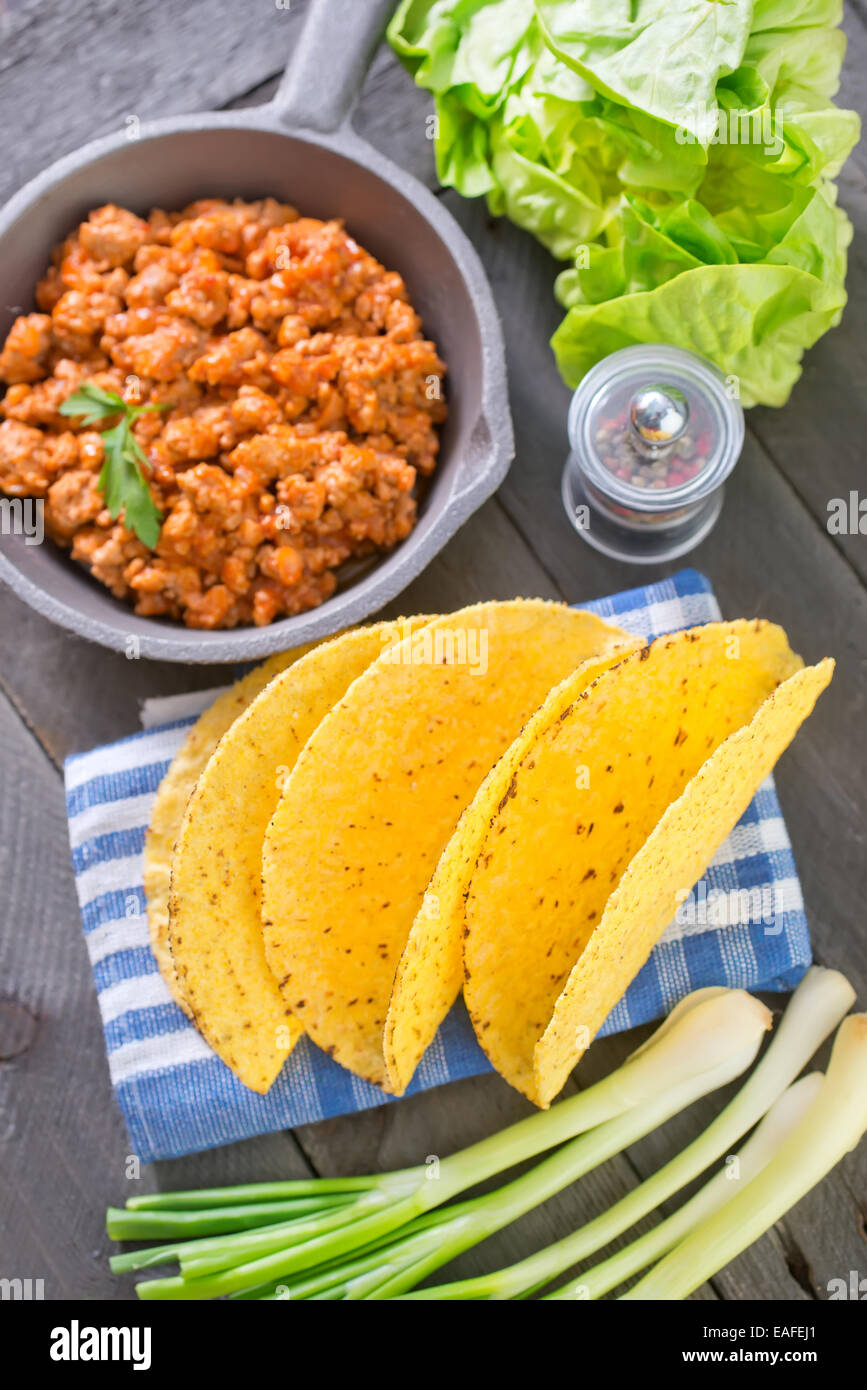 ingredients for taco Stock Photo - Alamy