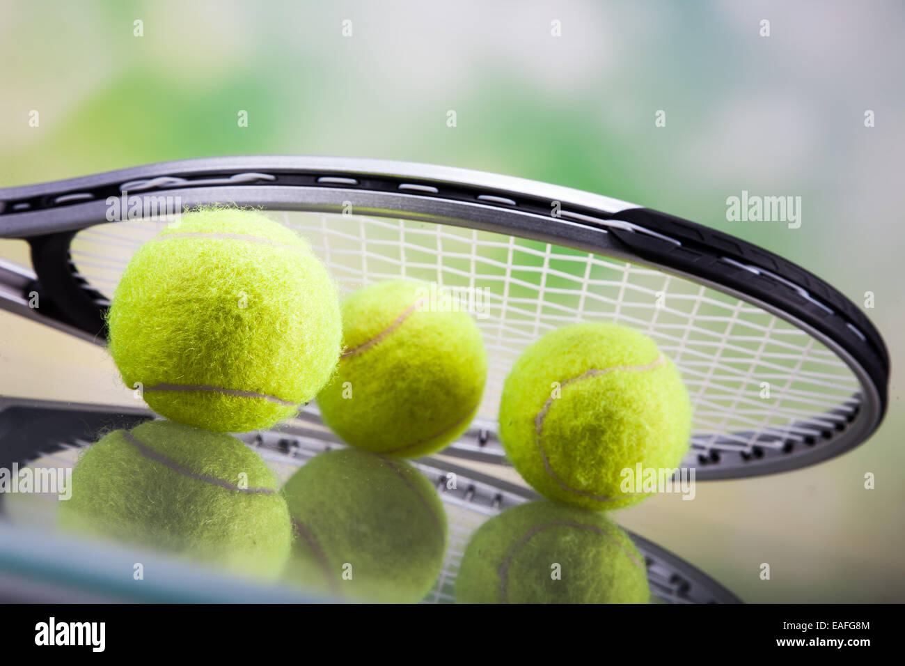 A set of tennis. Racket and ball. Studio shot Stock Photo - Alamy