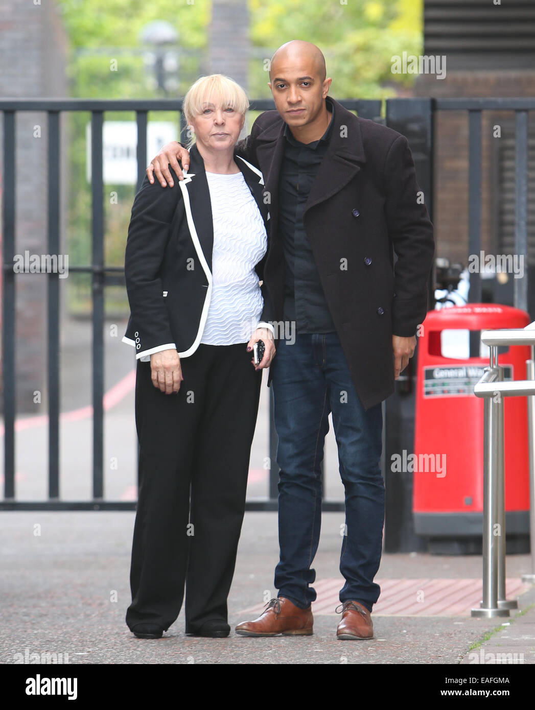 Jade Jones and his mother outside ITV Studios Featuring: Jade Jones ...