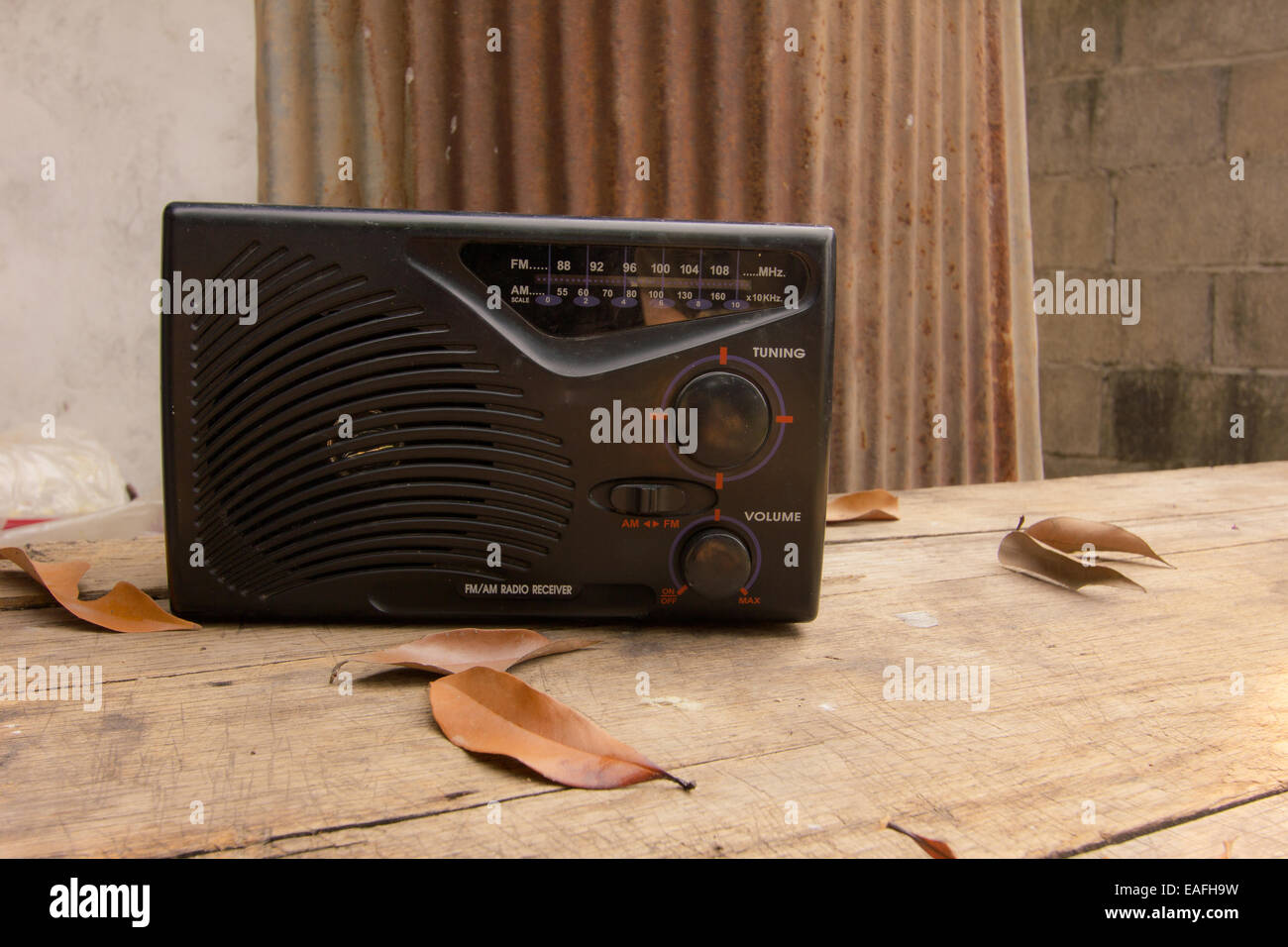 Vintage Radio in picture of vintage style Stock Photo - Alamy