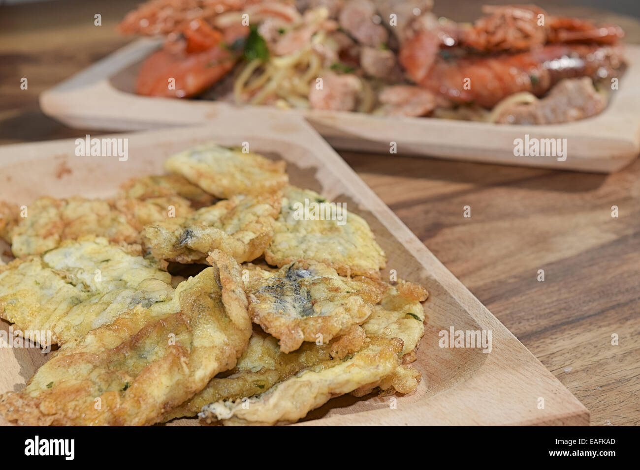 mediterranean fish : anchovy flapjacks Stock Photo - Alamy
