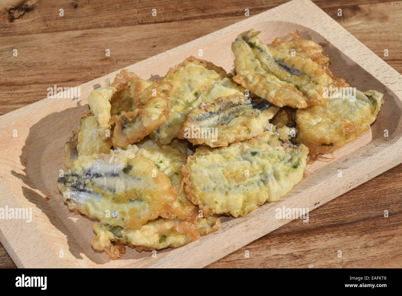 traditional italian dish: anchovy flapjacks Stock Photo - Alamy