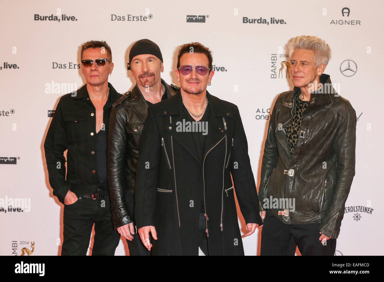 Berlin, Germany. 13th Nov, 2014. Irish Band U2 with singer Bono at the ...