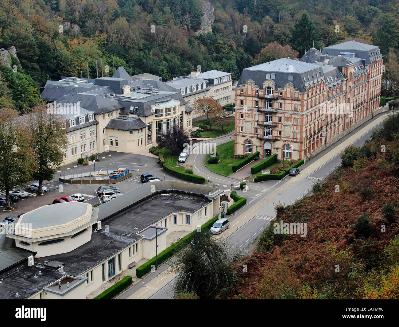 The hydrotherapic baths in the French spa town of Bagnoles-de-l'Orne in ...
