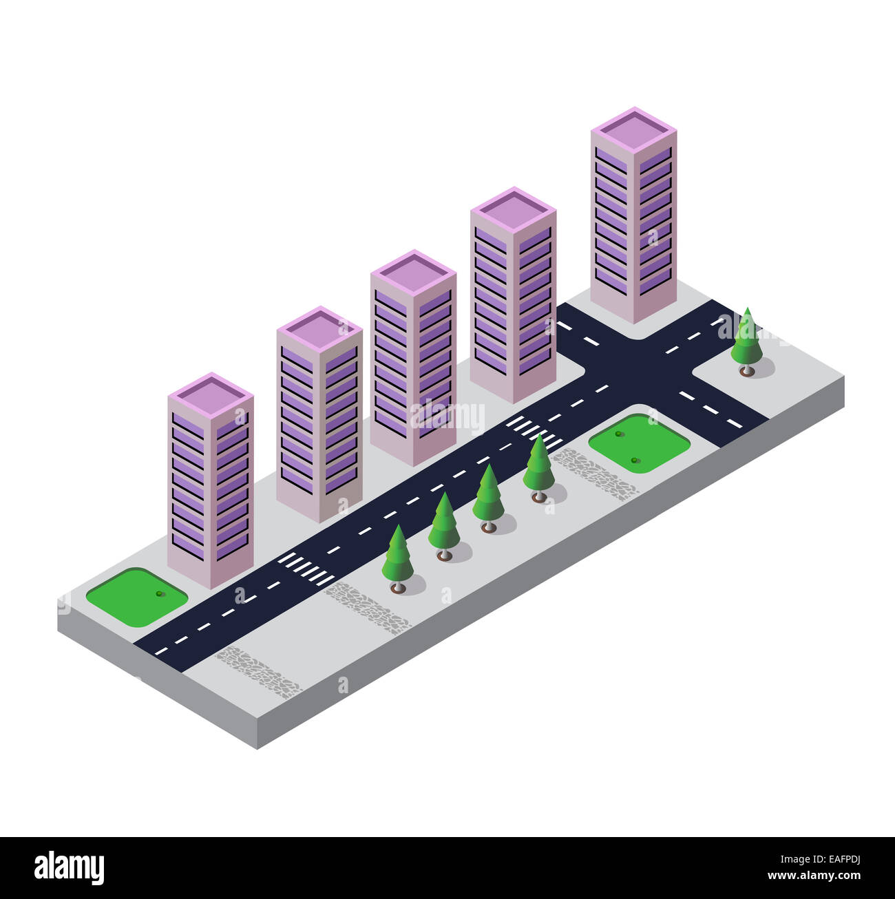 Isometric skyscraper building on Cut Out Stock Images & Pictures - Alamy