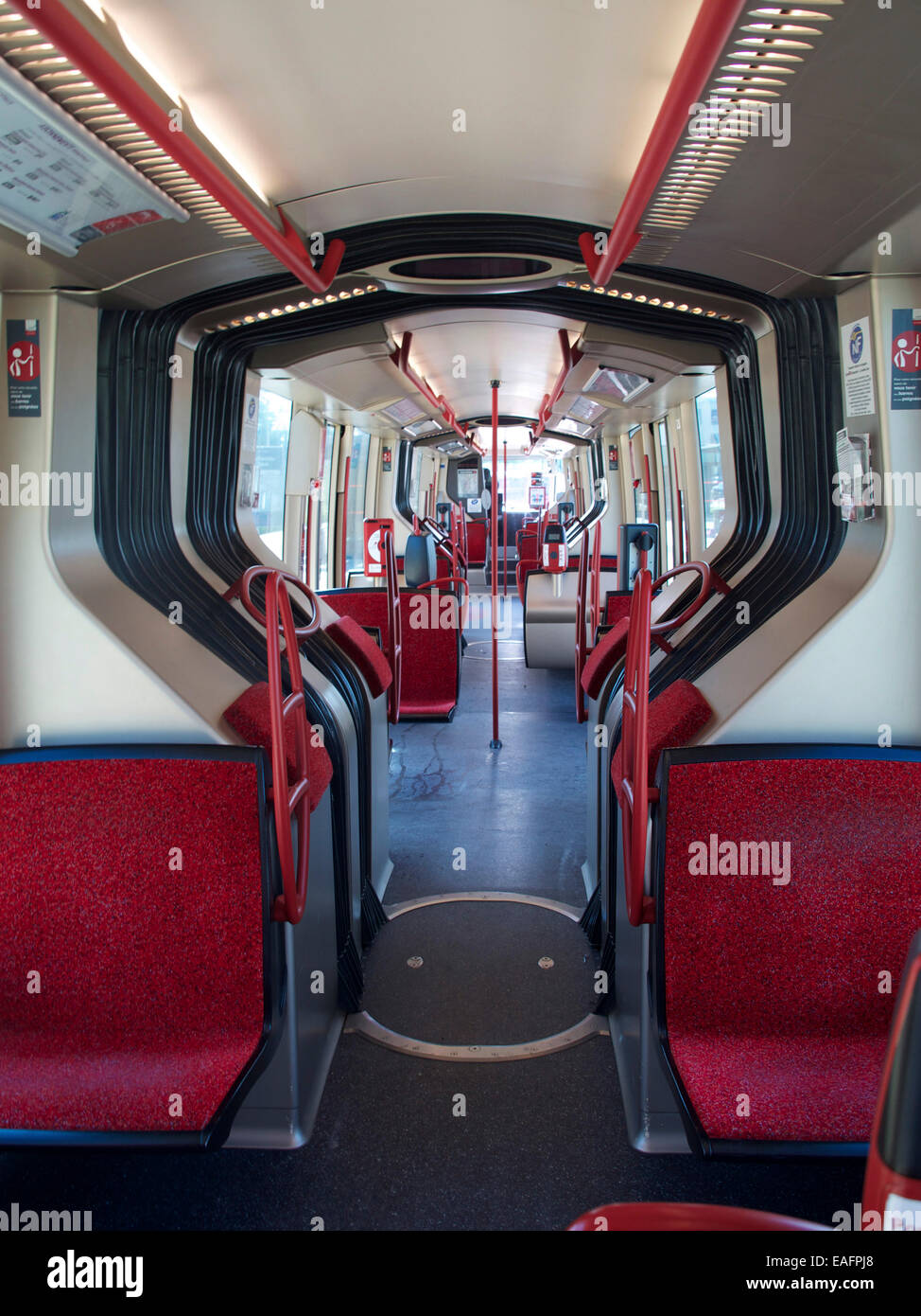 Interior the tramway. France Stock Photo - Alamy