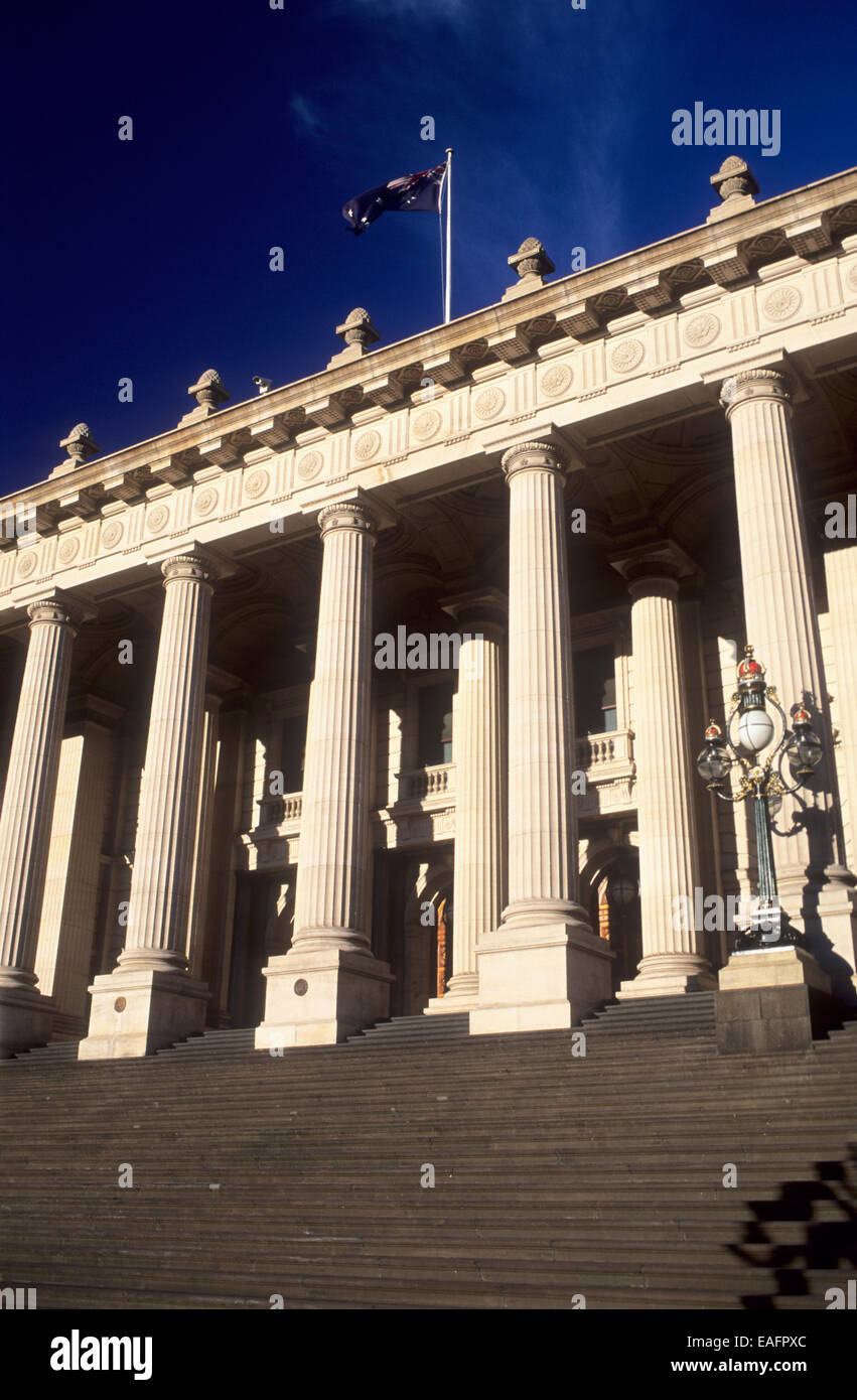 Australia, Victoria, Melbourne, Parliament house on Spring Street Stock ...