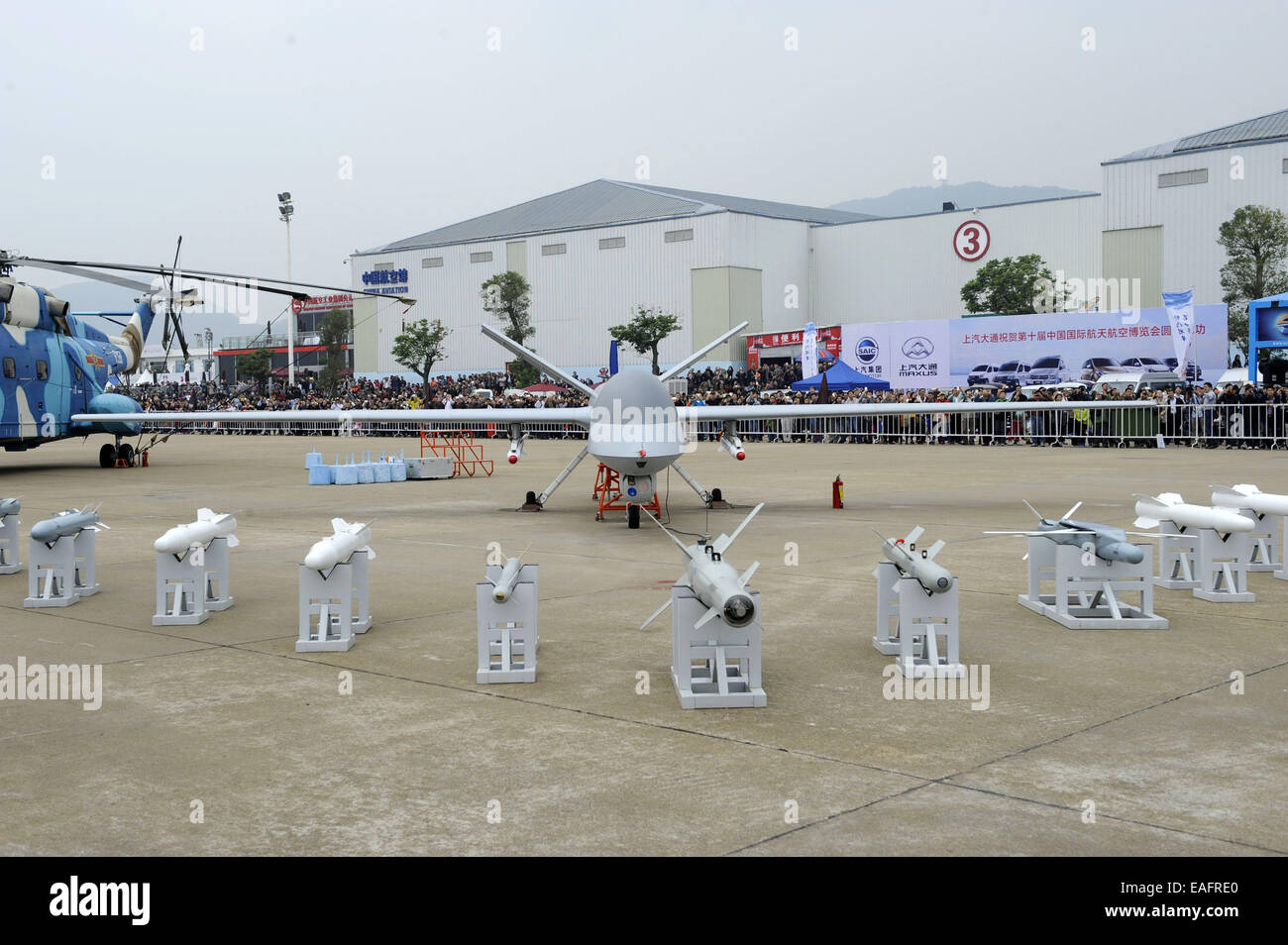 Zhuhai, China. 14th Nov, 2014. A GJ-1 unmanned aerial vehicle (UAV ...