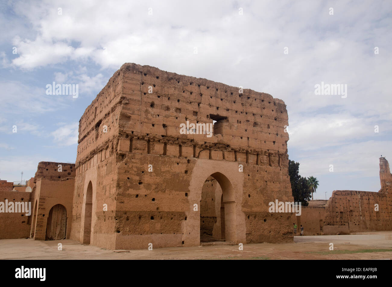 Badii palace Marrakech Morocco Stock Photo - Alamy