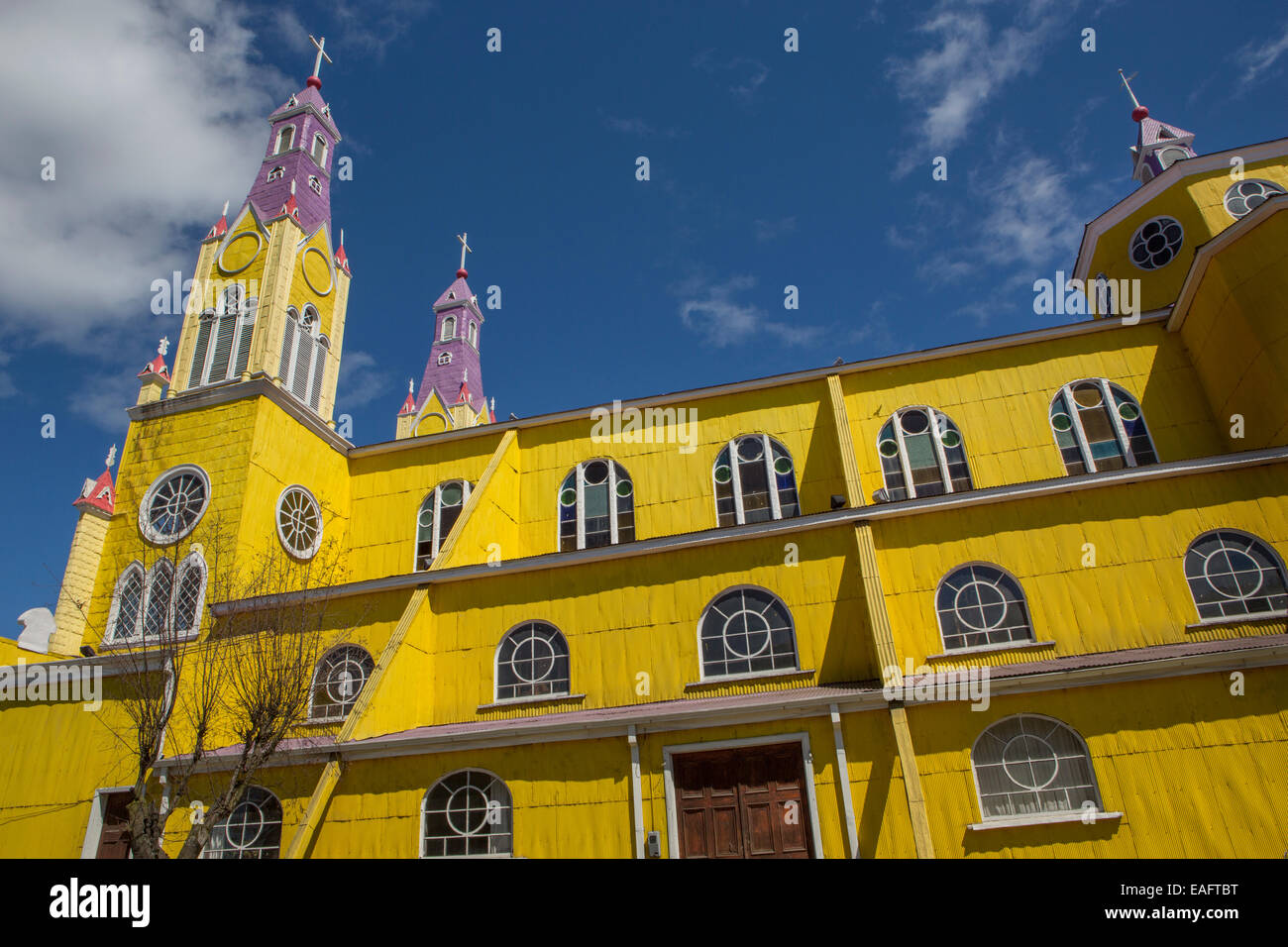 Church of Castro, Iglesia San Francisco, Chiloe Island, Chile Stock ...