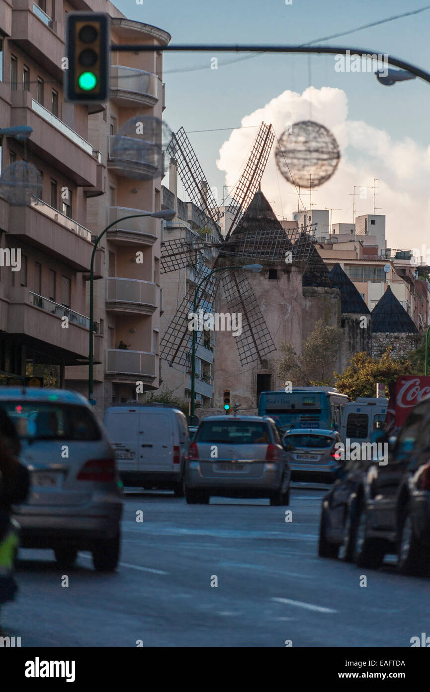 Architecture,Palma de Mallorca,house,Windmill Stock Photo - Alamy