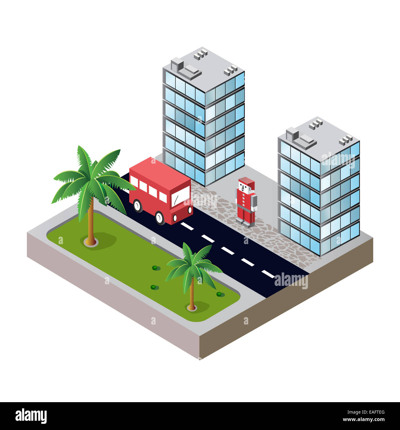 city block with houses and roads Stock Photo - Alamy