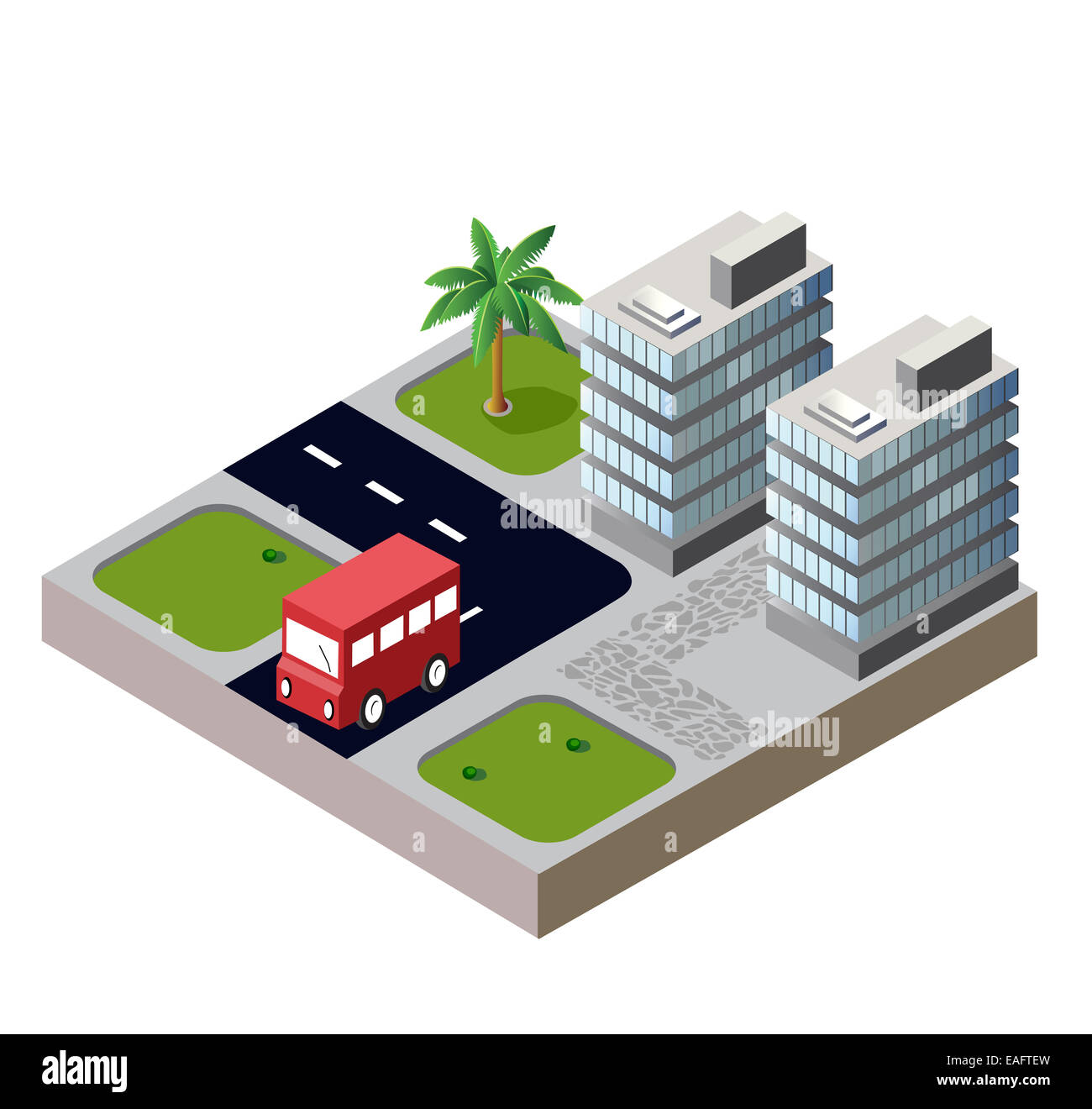 city block with houses and roads Stock Photo - Alamy