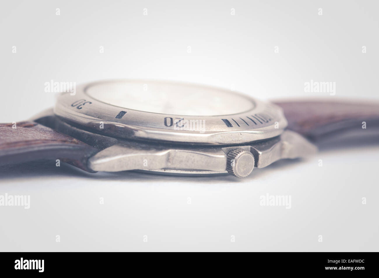 old watch in vintage style isolated on white background Stock Photo - Alamy