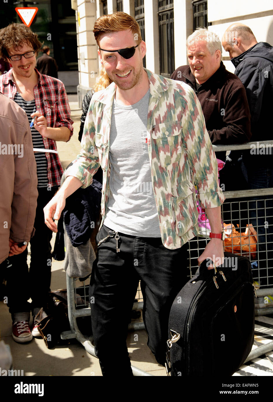 Ricky Wilson leaves the BBC studios wearing an eye patch Featuring ...