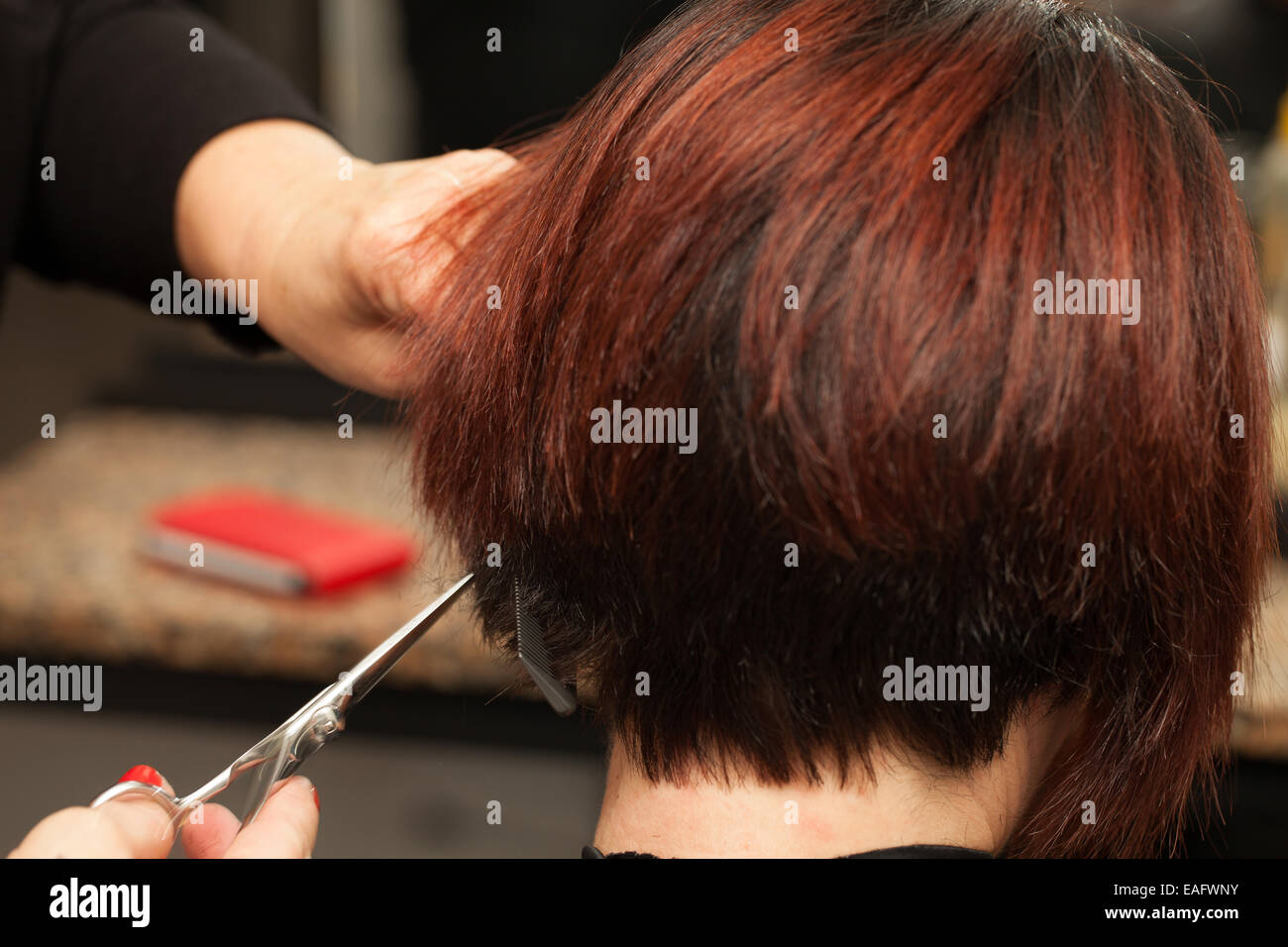 Styling Hair - Cut Stock Photo - Alamy