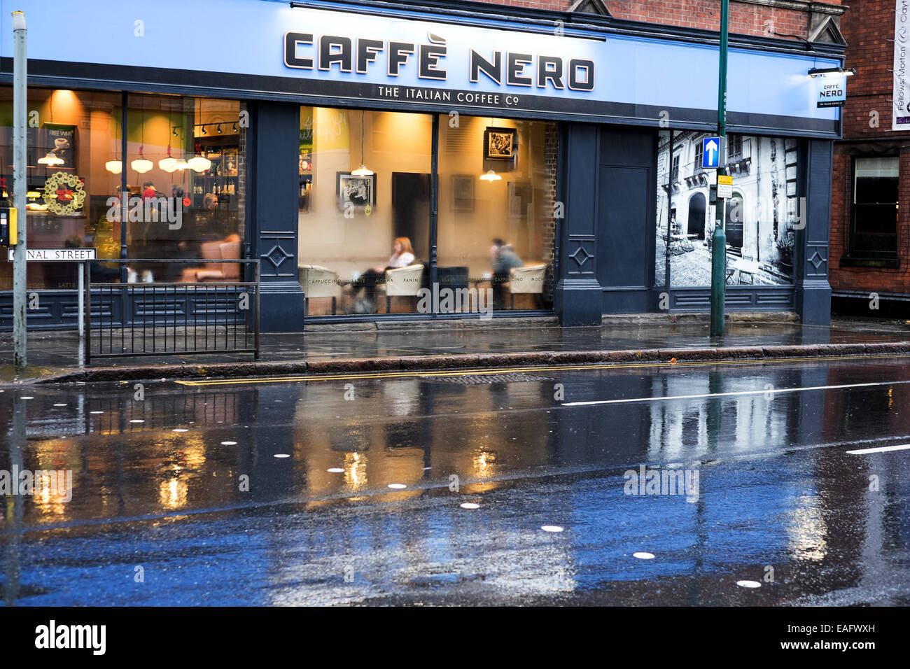 Nottingham, UK. 14th November, 2014. UK weather. Dark skies and heavy ...