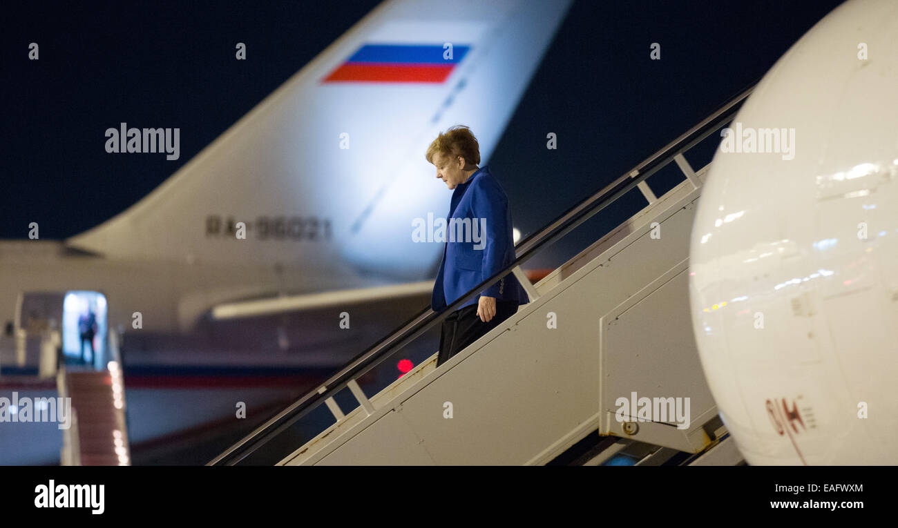 Brisbane, Australia. 14th Nov, 2014. German Chancellor Angela Merkel ...