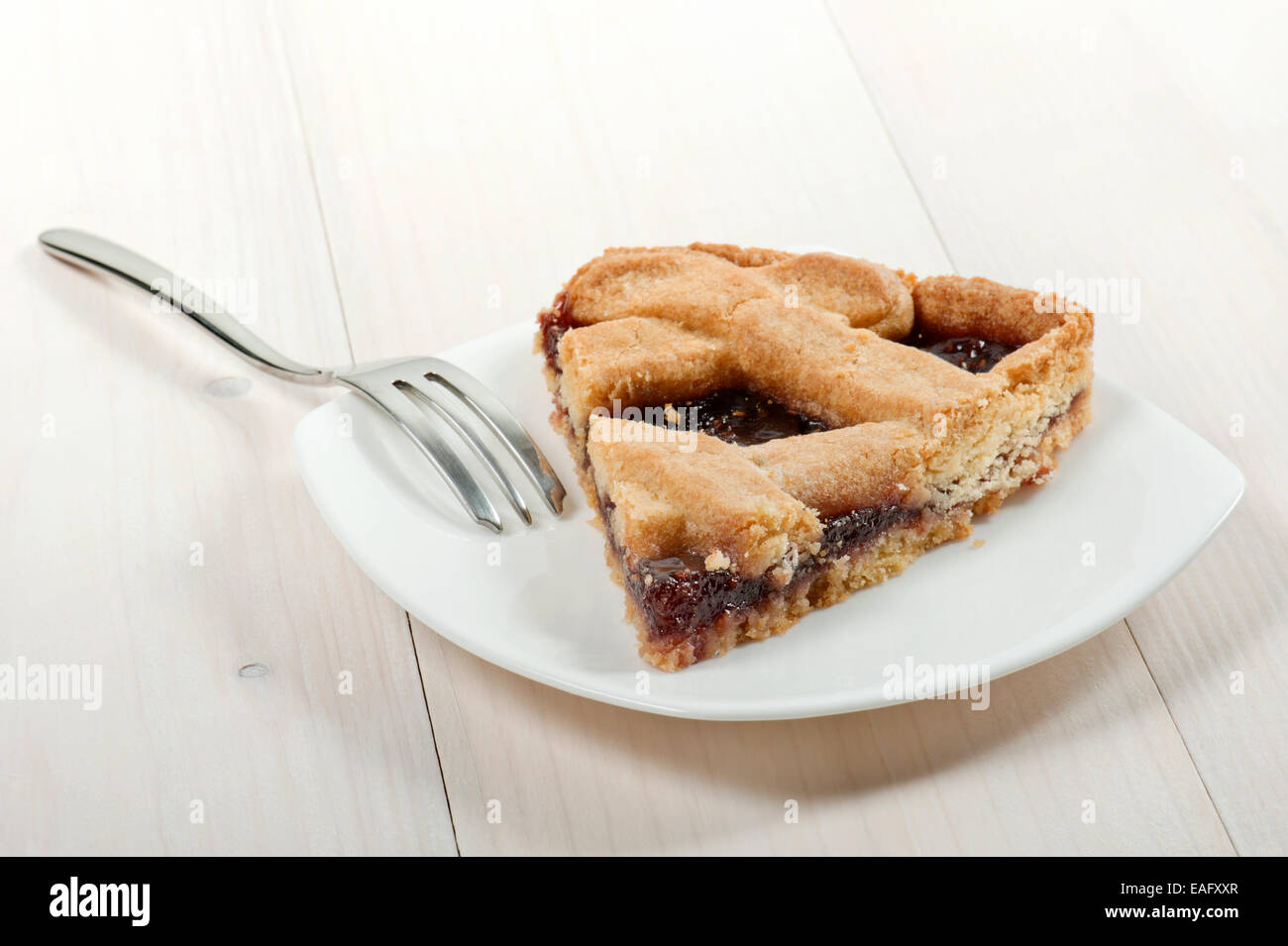 slice of fruit tart on plate Stock Photo - Alamy