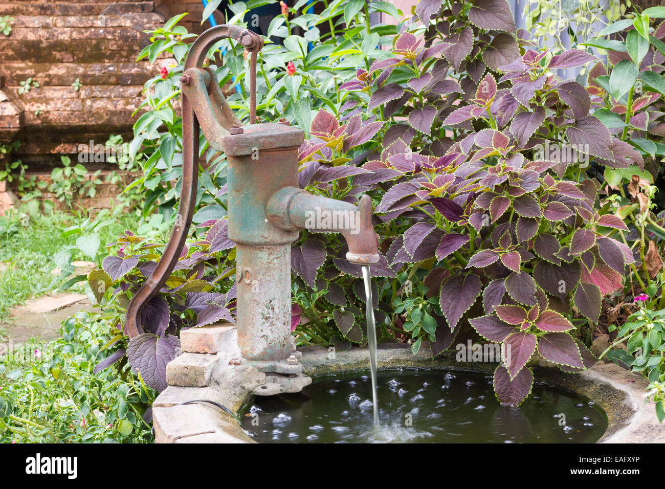 Old Hand Pump Water Feature