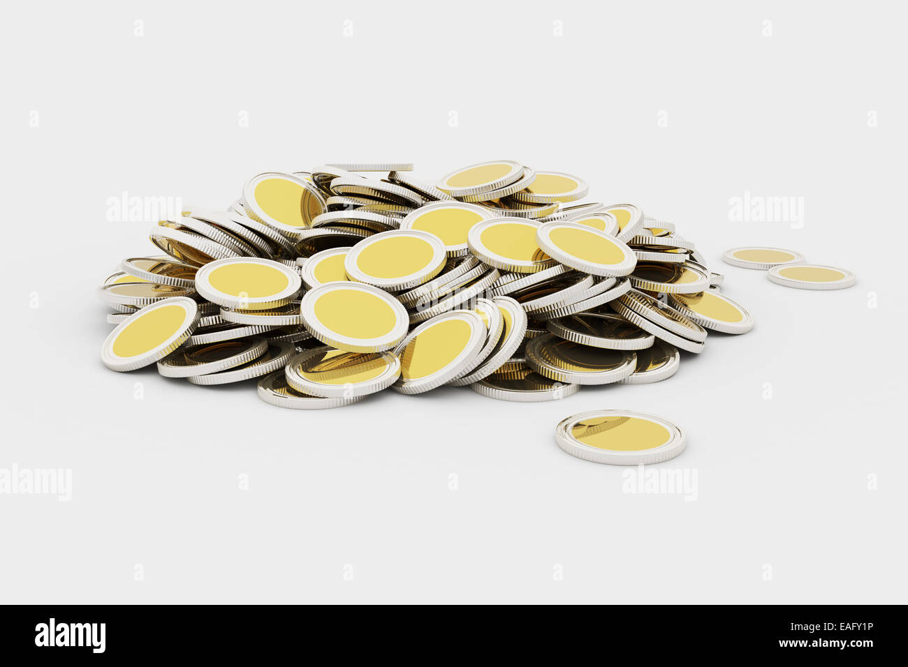 Golden coins pile Stock Photo - Alamy