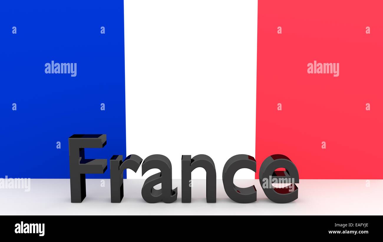 French flag word france hi-res stock photography and images - Alamy