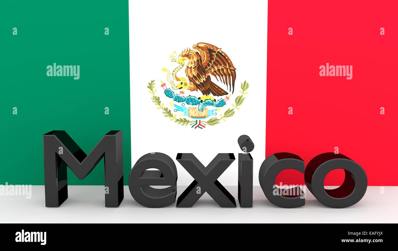 Flag mexico render mexican hi-res stock photography and images - Alamy