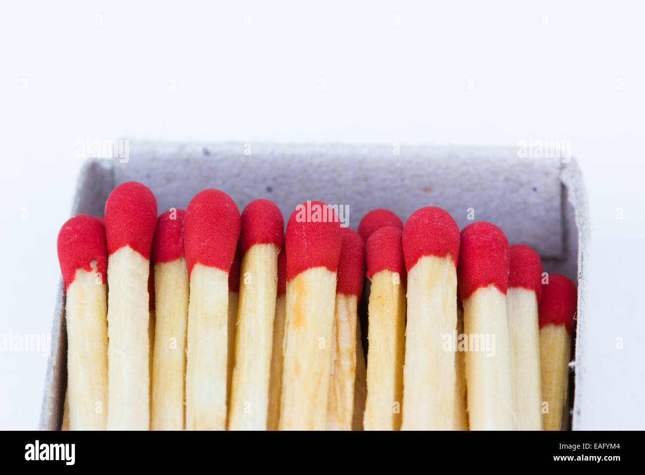 matches in box isolated on white background Stock Photo - Alamy