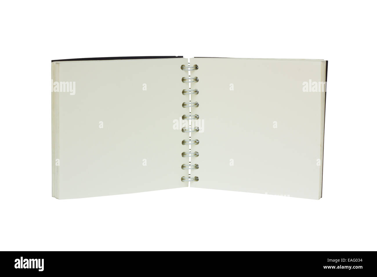 open White two page notebook without line Stock Photo - Alamy