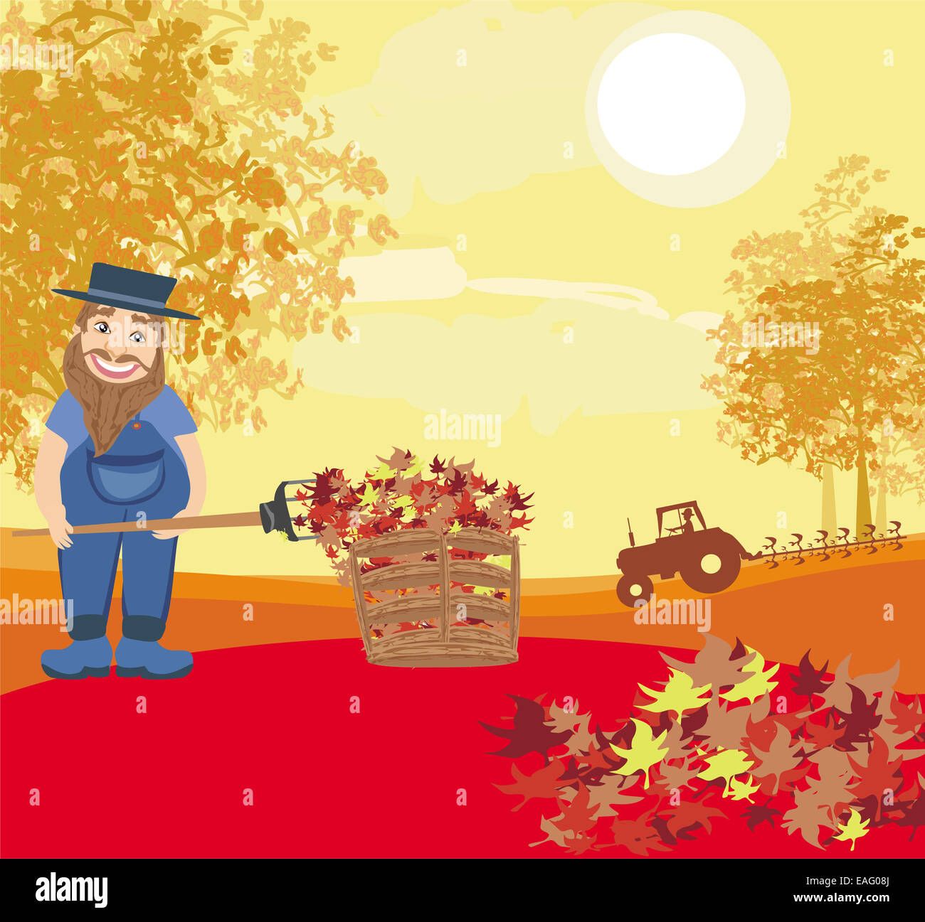 Smiling redneck autumn landscape man rural hi-res stock photography and ...