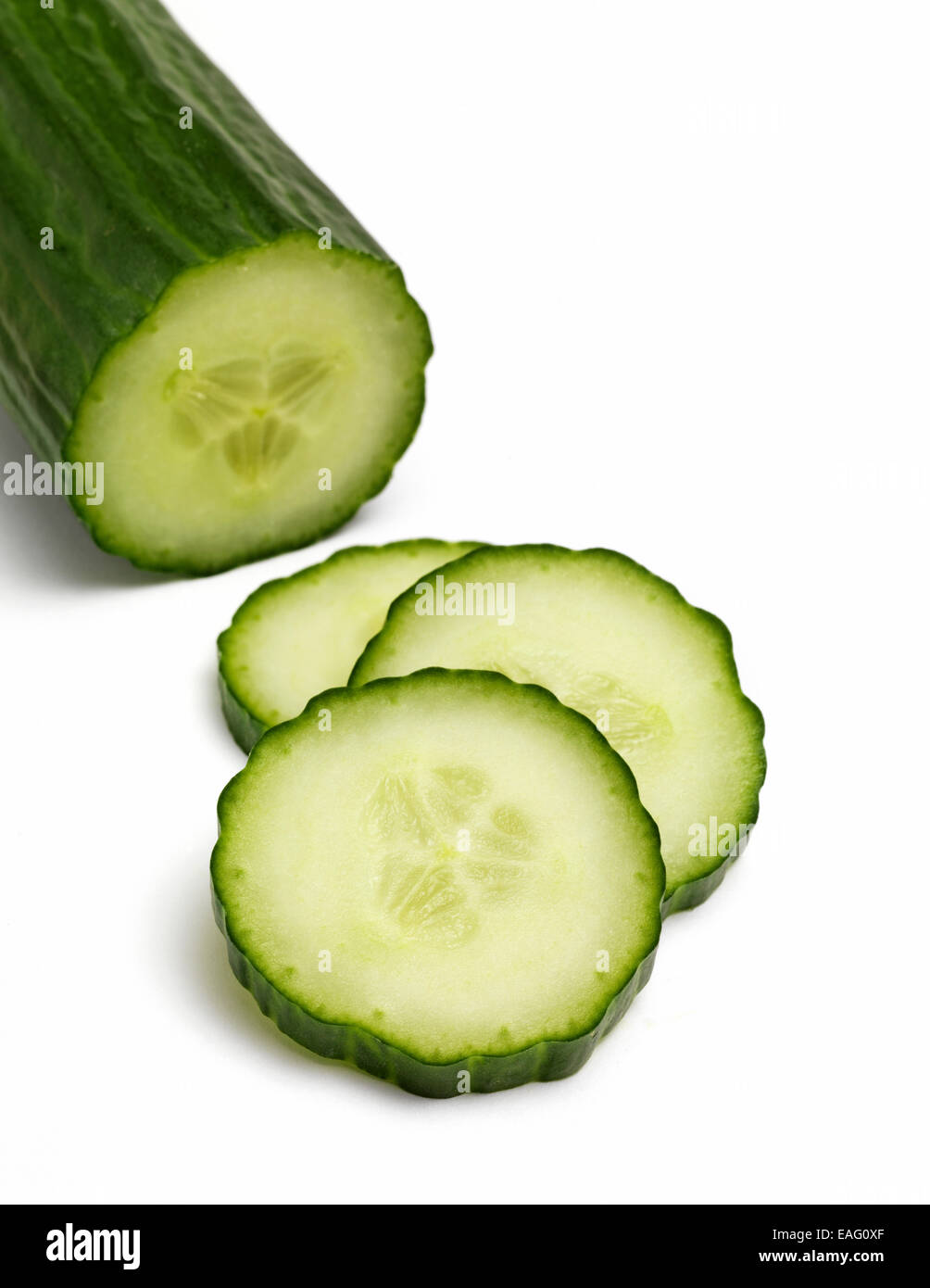 Isolated Cucumber on White Stock Photo - Alamy