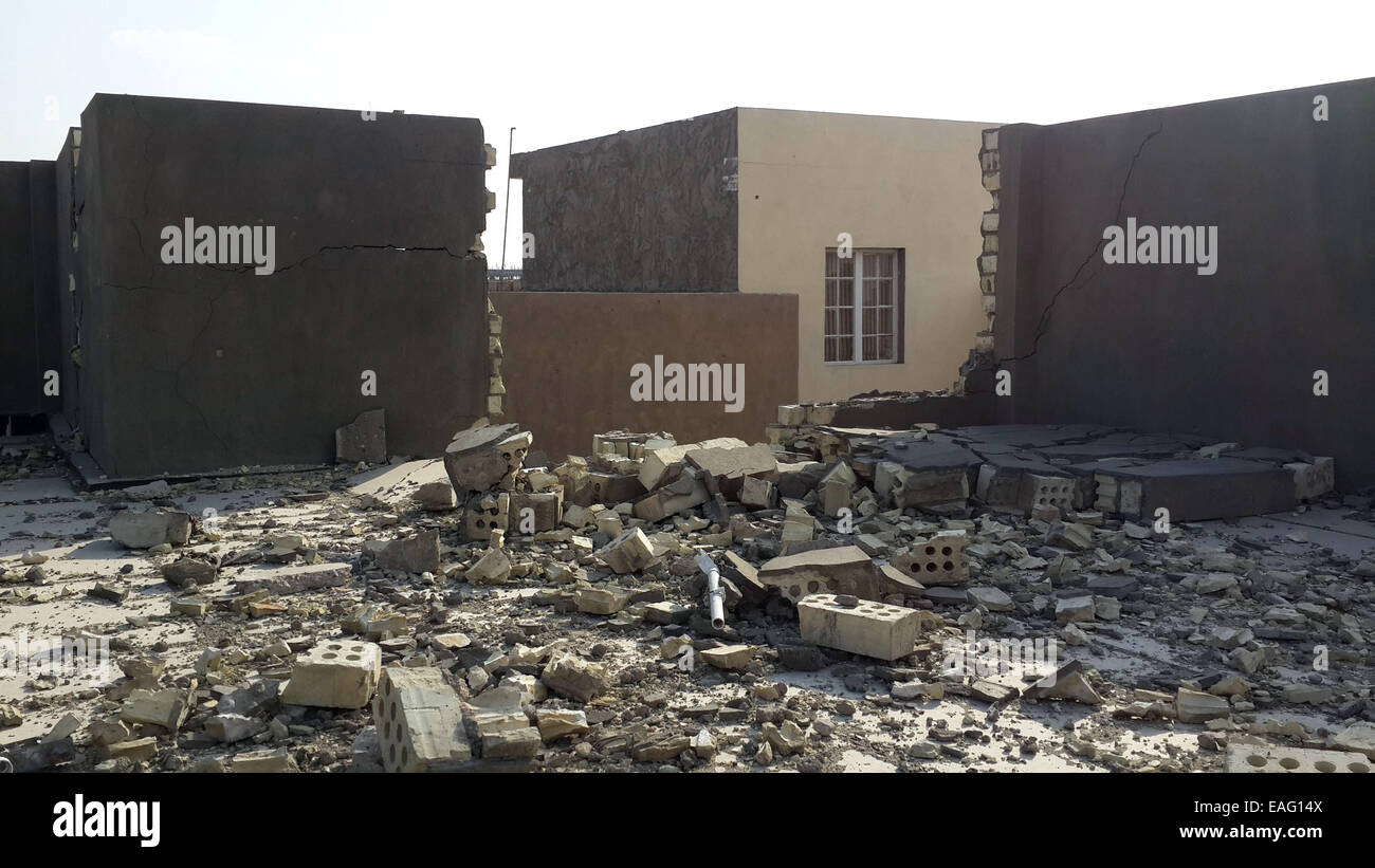 Fallujah. 14th Nov, 2014. Photo taken on Nov. 14, 2014 shows buildings ...