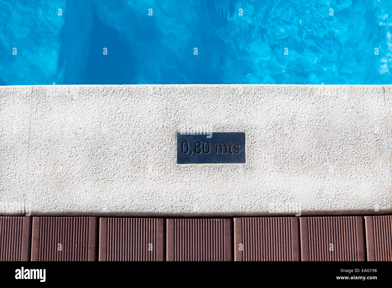 Bright blue water in a swimming pool. Horizontal shot Stock Photo - Alamy