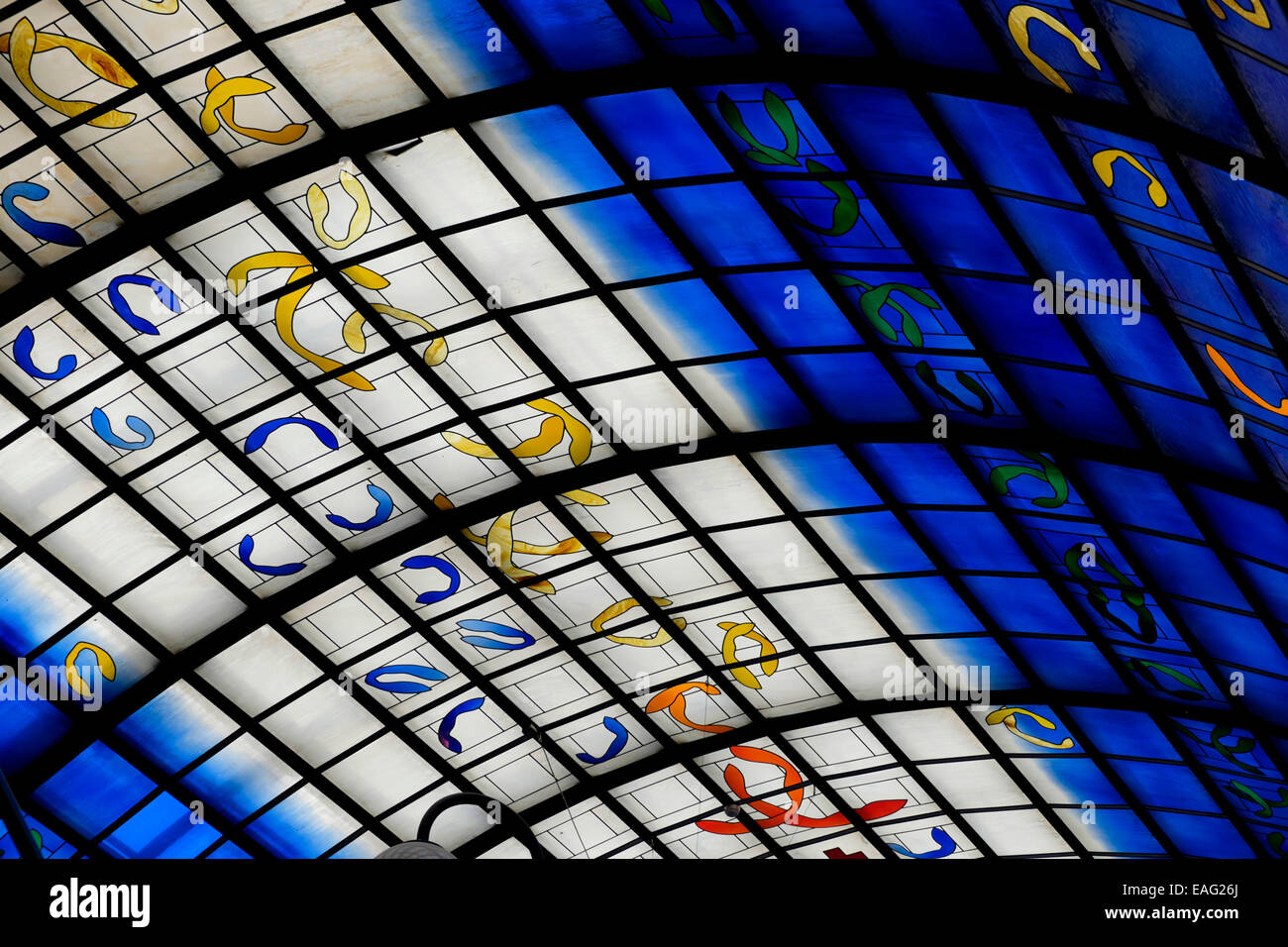 Barrel vaulted stained glass canopy hi-res stock photography and images ...