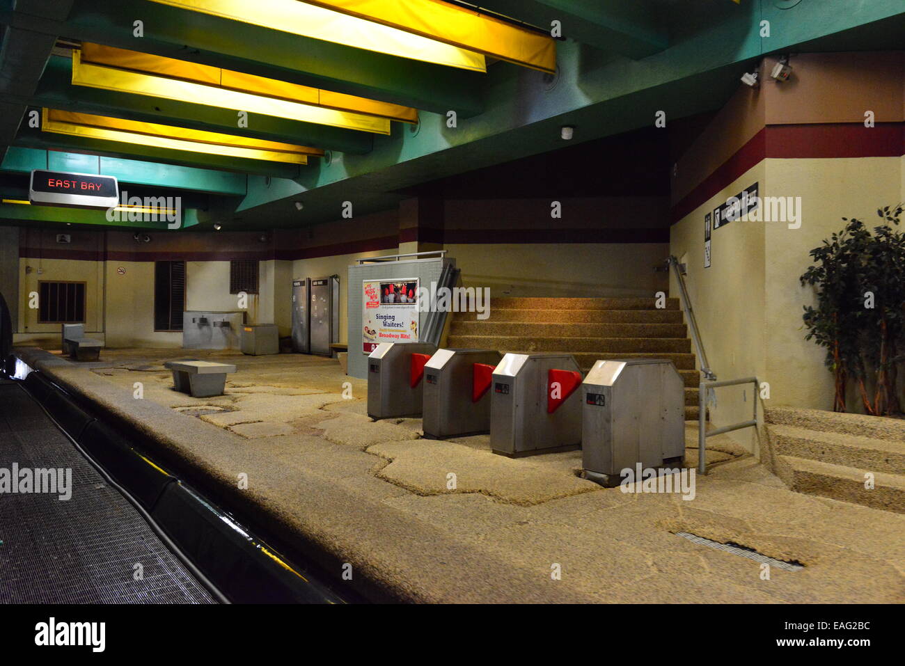 Universal studios, simulation of an Earthquake on a stage set in the ...