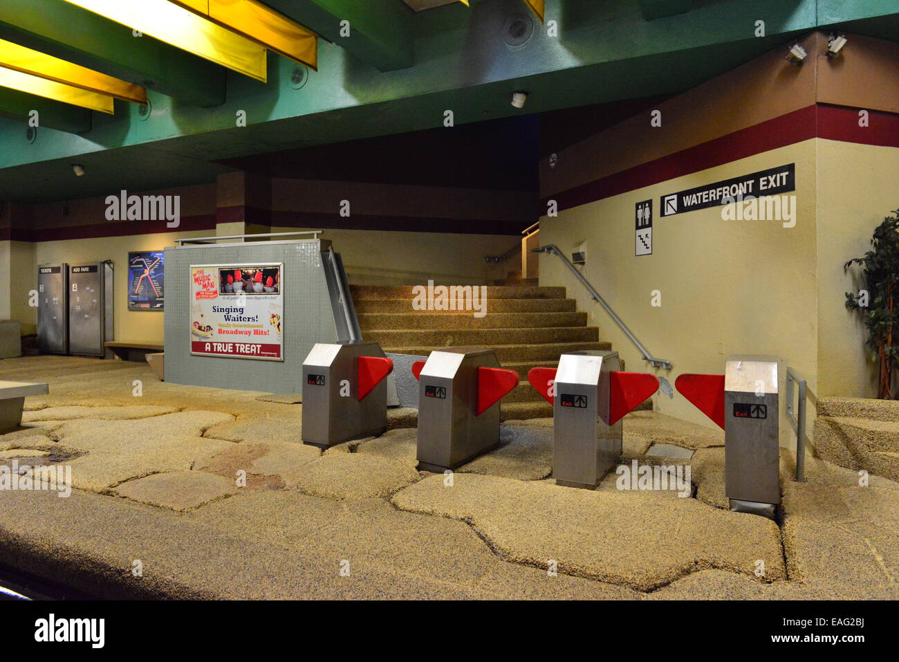 Universal studios, simulation of an Earthquake on a stage set in the ...