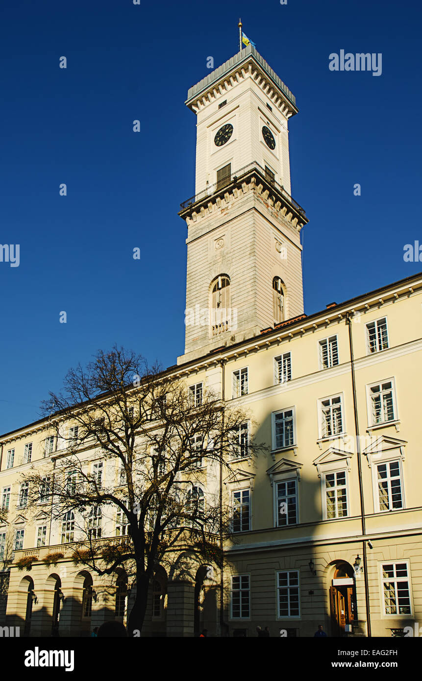 Town Hall Tower in the Centre of European city Stock Photo - Alamy