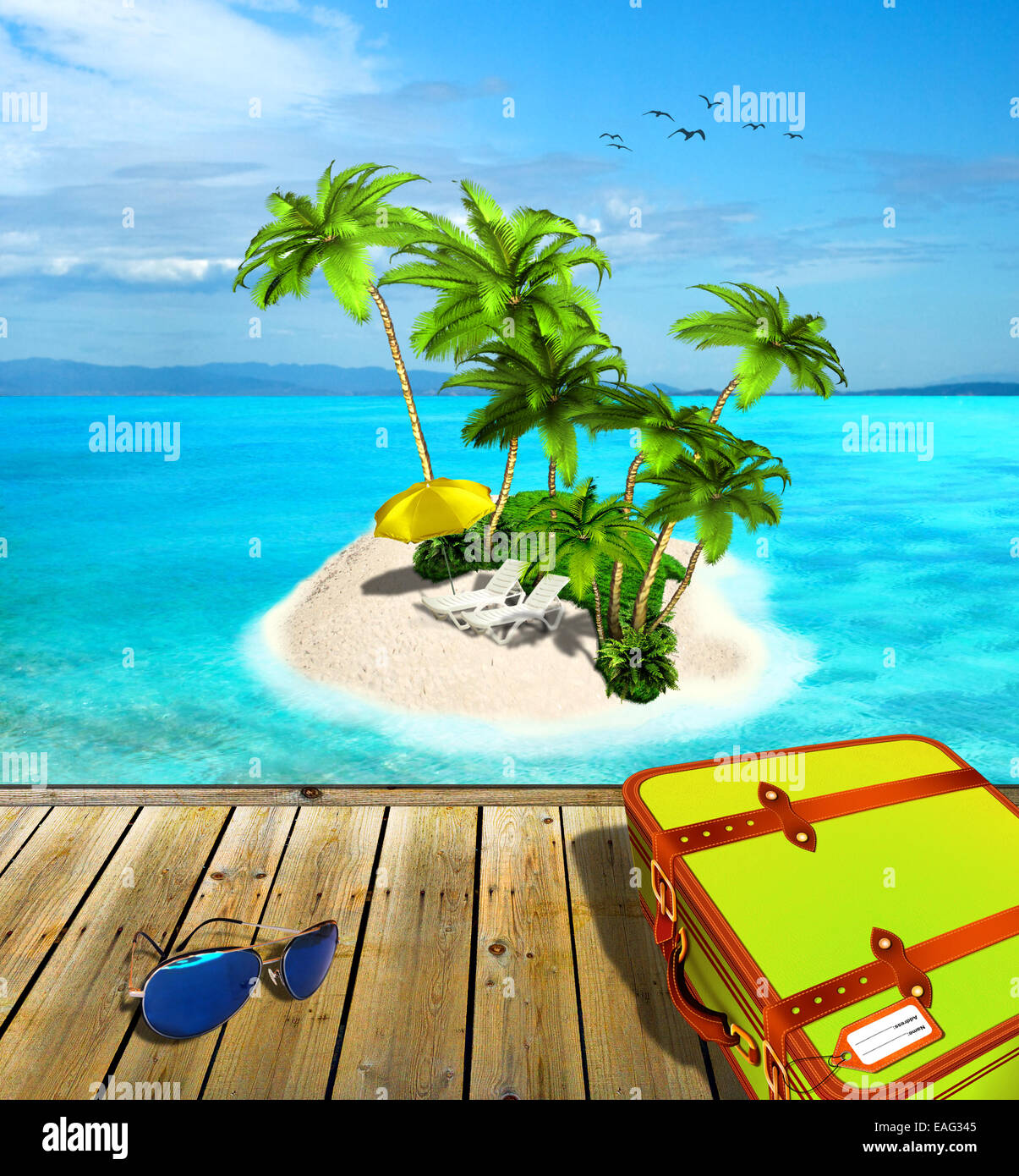 Tropical island. Traveling background Stock Photo - Alamy