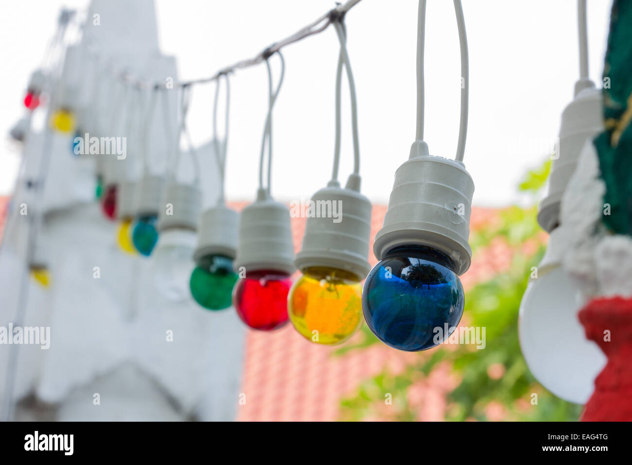 colorful light bulbs in daylight Stock Photo - Alamy