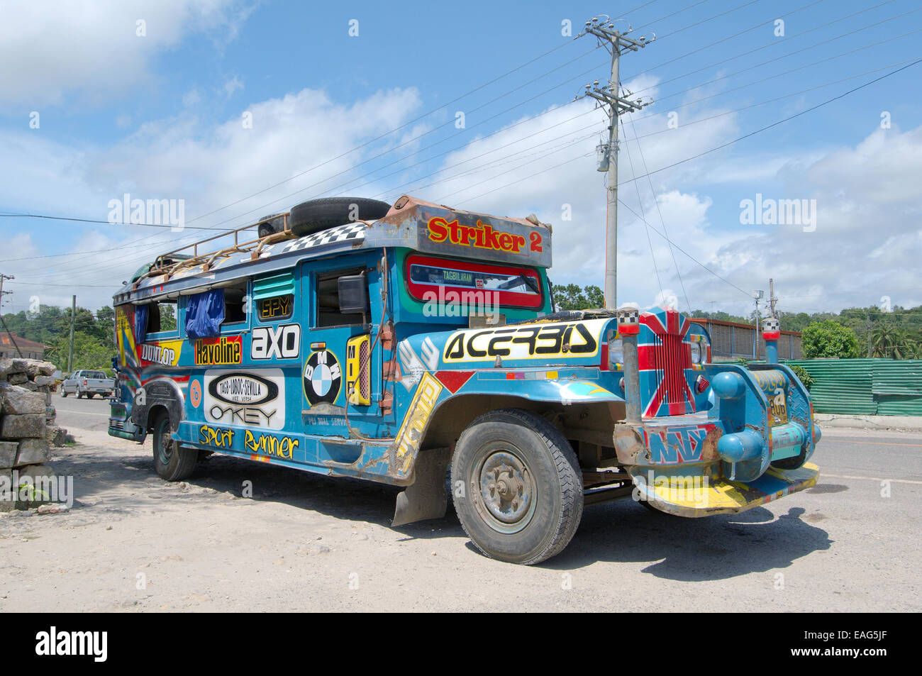 Jeepney bus, island Bohol, Philippines, Southeast Asia Stock Photo - Alamy